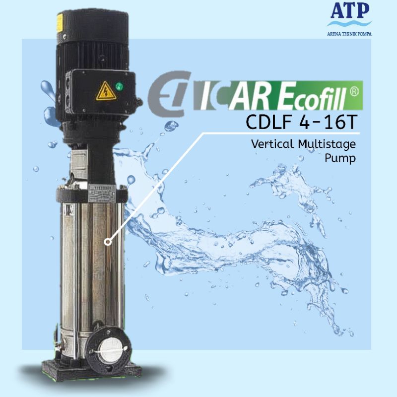 Jual Icar Ecofill CDLF 4 - 16 T - Pompa Air - Vertical Multistage Pump - Booster Pump | Shopee ...