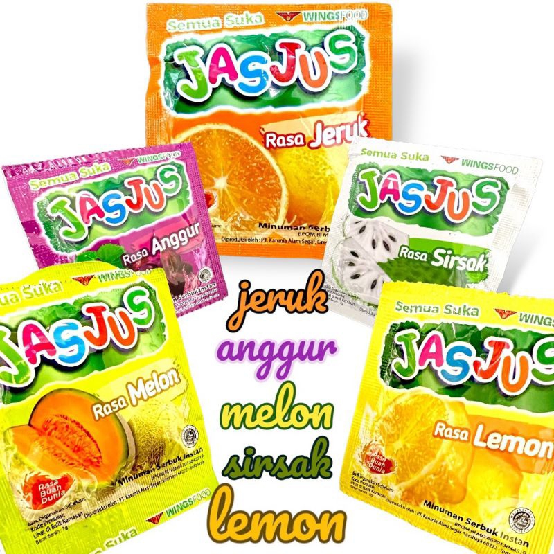Jual JASJUS Minuman rasa buah All varian 1 renteng 10 sachet | Shopee ...