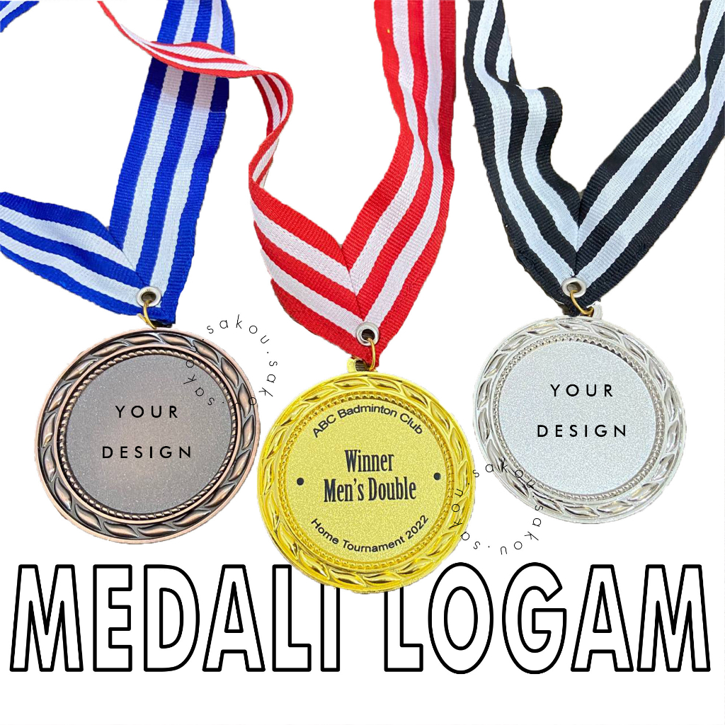 Jual Medali Custom 10 / Mendali Logam Emas Perak Perunggu / Trofi ...