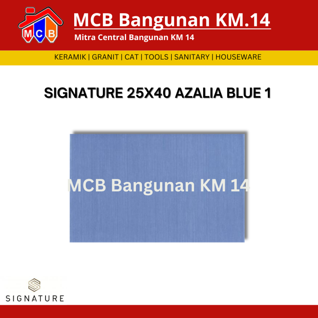 Jual KERAMIK SIGNATURE 25X40 AZALIA BLUE 1 - KERAMIK DINDING - KERAMIK ...