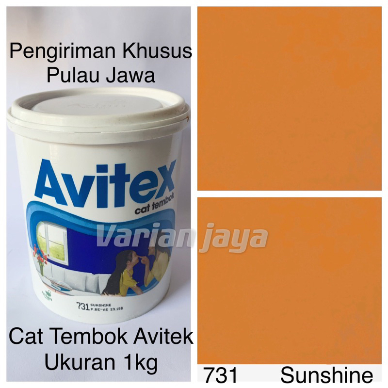 Jual Cat Tembok 1kg Orange Avitex Sunshine 731 | Shopee Indonesia