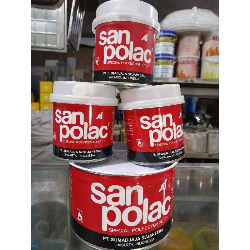 Jual Dempul Sanpolac Special polyester Putty,250g | Shopee Indonesia
