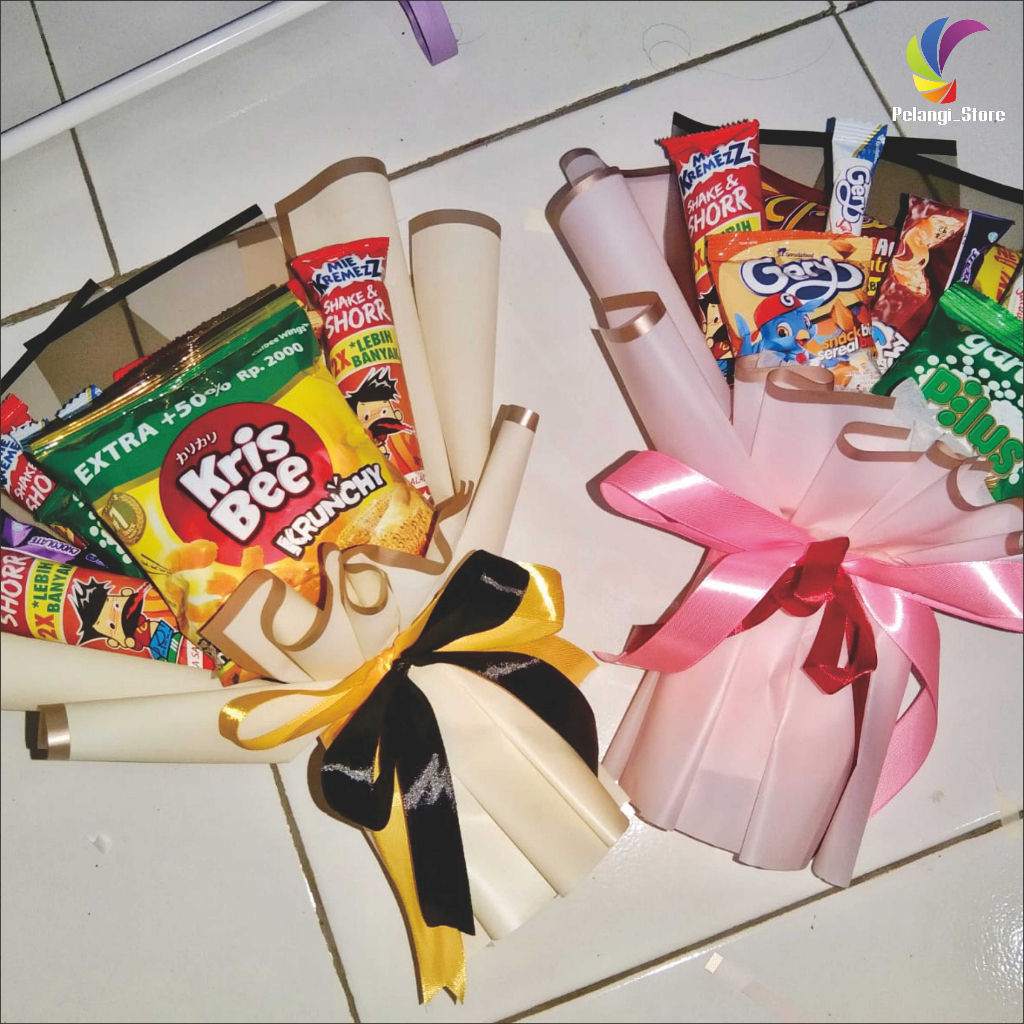 Jual BUKET SNACK ACARA WISUDA/ULTAH/SEMPRO/SIDANG DLL (BISA CUSTOM ISI ...