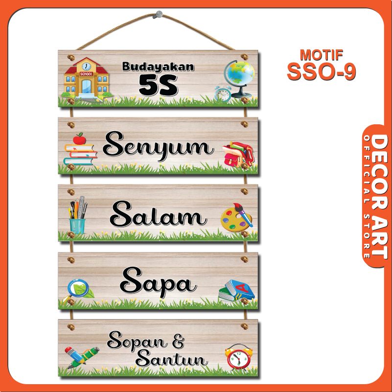 Jual DecorArt 50x30 Cm - Dekorasi 5 Susun Tema Sekolah Kelas 5S Tipe ...
