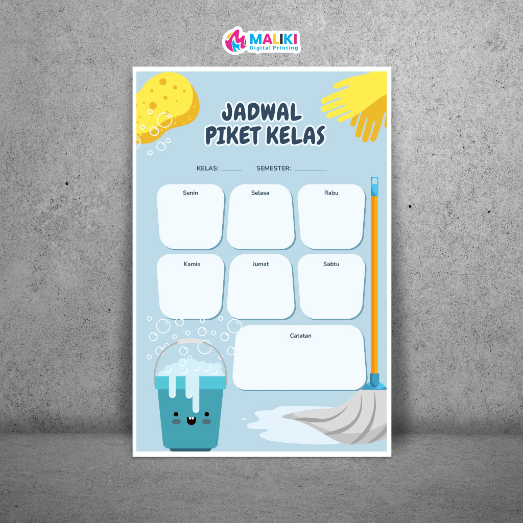 Jual Poster Jadwal Piket Kelas aesthetic | Shopee Indonesia