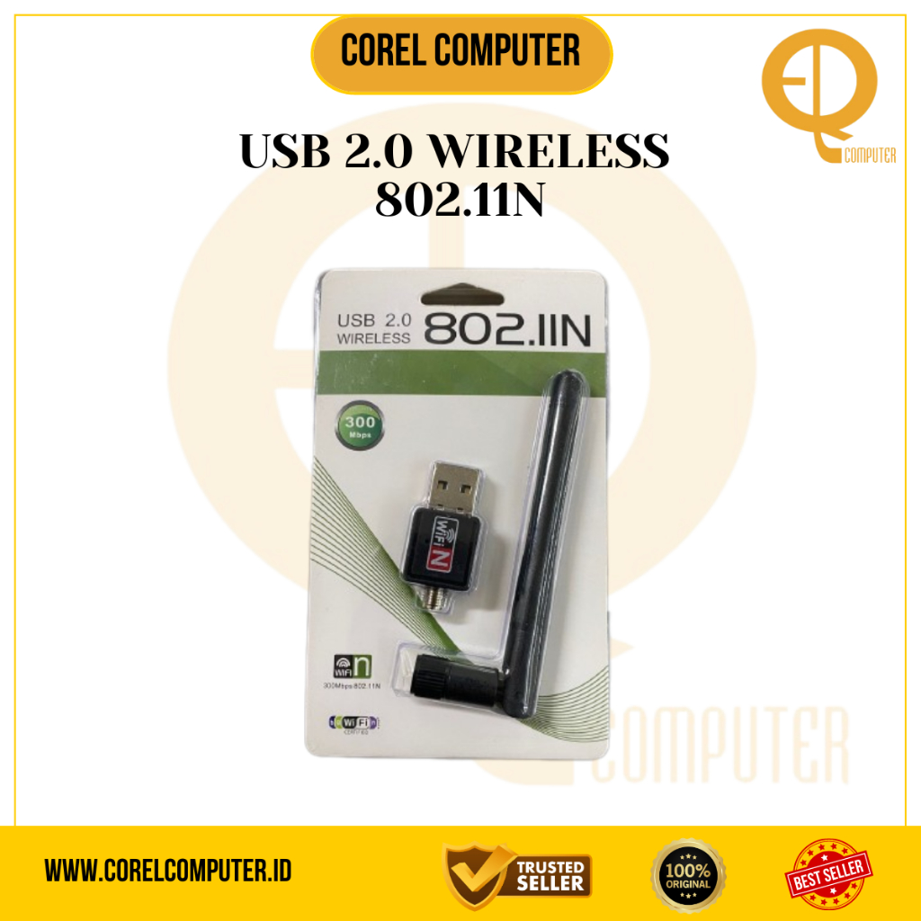 Jual PENANGKAP SINYAL / USB WiFi / DONGLE WiFi ADAPTER UNTUK KOMPUTER DAN LAPTOP. USB 2.0 ...