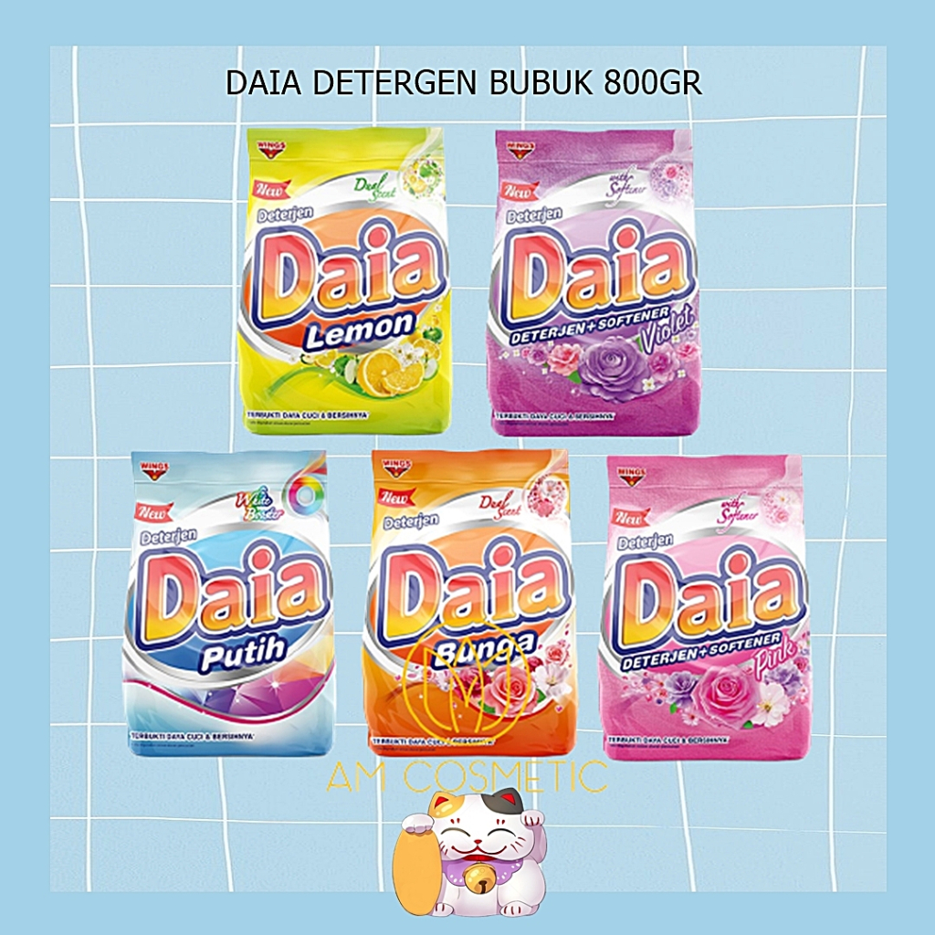Jual DAIA Deterjen Bubuk 800gr / DAIA Detergent Bubuk | Shopee Indonesia