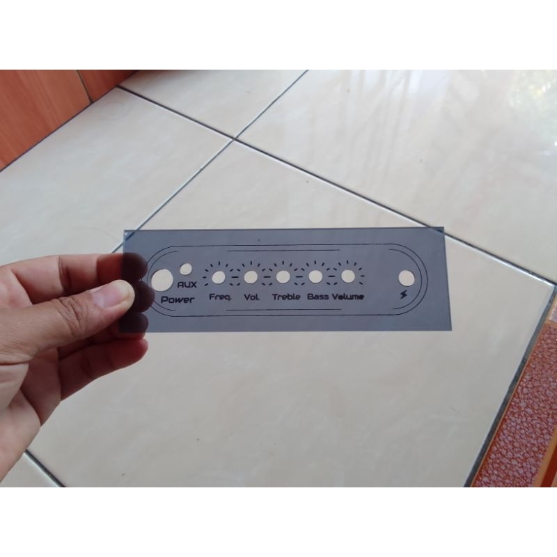 Jual Panel tonecontrol akrilik hitam transparan untuk jenis ampli MT21 ...
