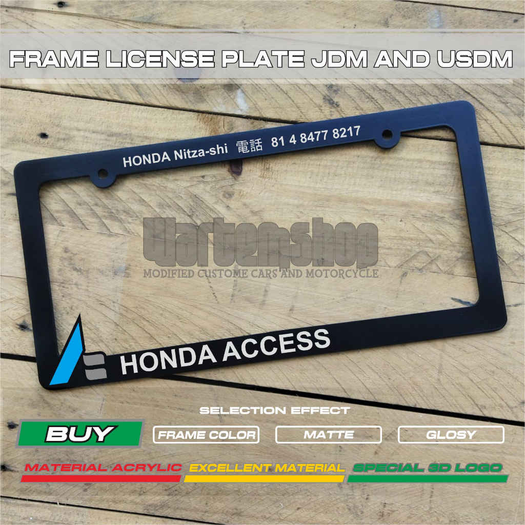 Jual FRAME PLATE MOBIL JDM AND USDM HONDA ACC ESS | Shopee Indonesia