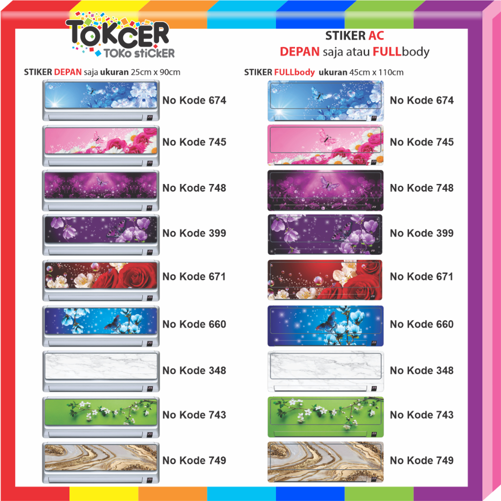 Jual STIKER AC LAMINATING GLOSSY untuk Depan Saja atau FullBODY ...