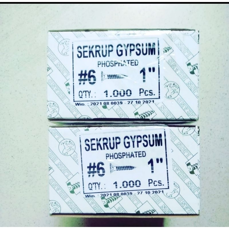 Jual SEKRUP GYPSUM 6X1 INCH MOON LION/SEKRUP GYPSUM 2,5 CM MOON LION ...