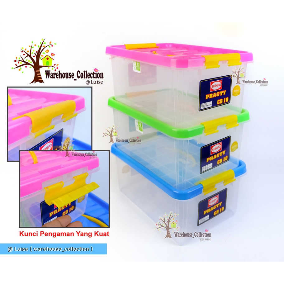 Jual CONTAINER BOX PRACTY CB-10 Liter/BOX PENYIMPANAN SERBAGUNA DENGAN ...