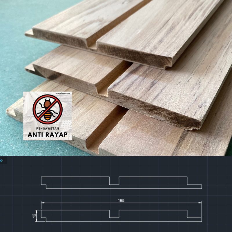 Jual PANEL KAYU - GRATIS ONGKIR Wall panel Lis Kayu Wall Moulding ...