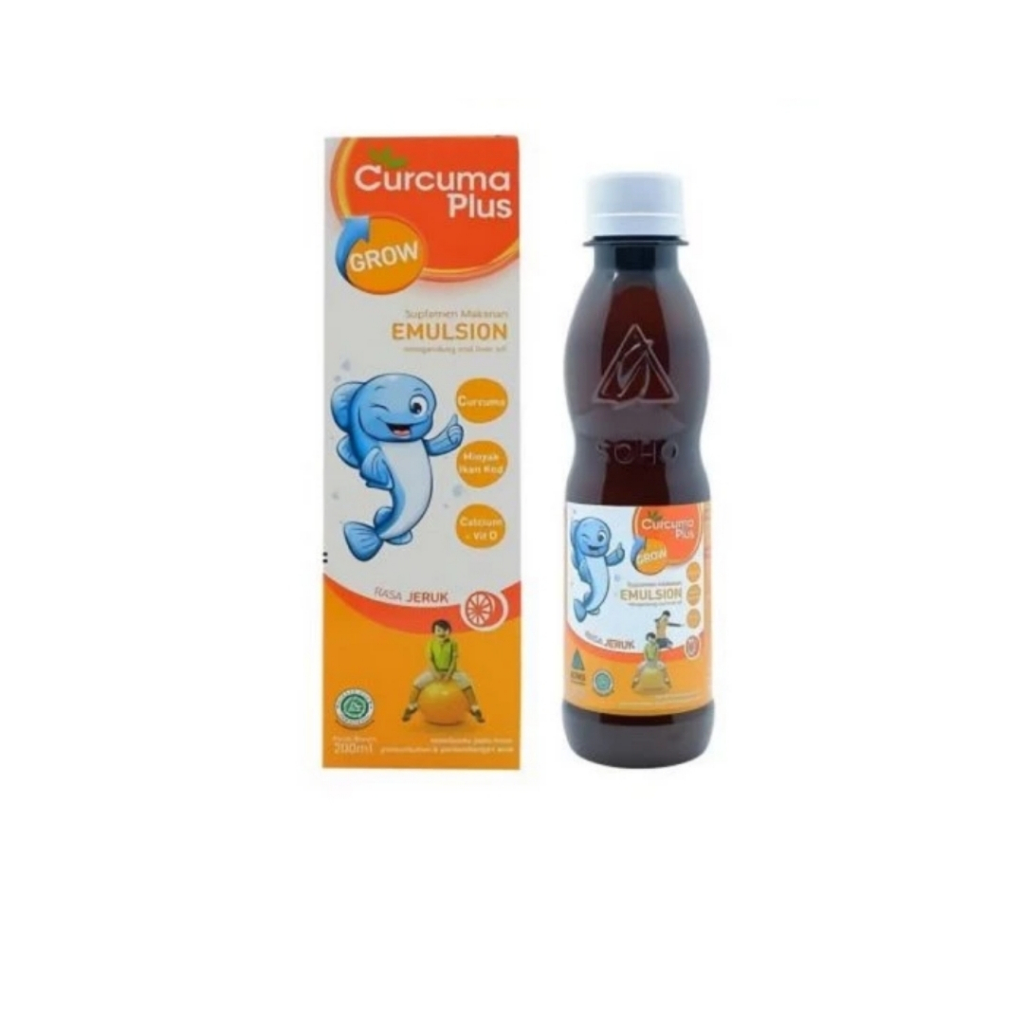 Jual Curcuma Plus Grow Emulsion Syrup Orange/Strawberry/Blackcurrant ...