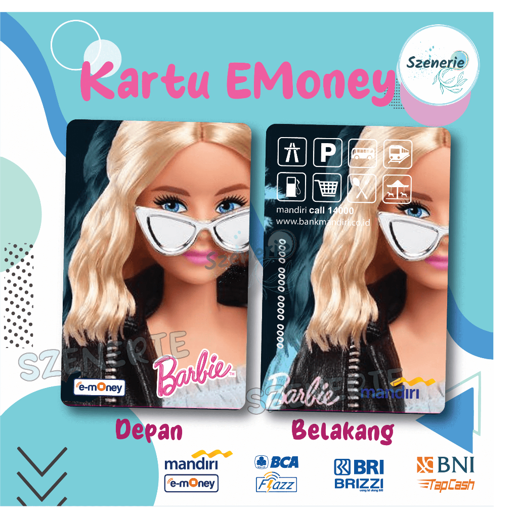 Jual Emoney Barbie Girl Cute Flazz gen 2 Kartu E-money Mandiri BCA Tapcash BNI Brizzi BRI NFC ...