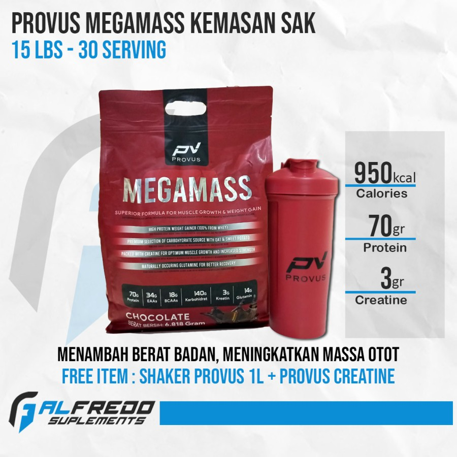 Jual Provus Megamass gainer 15 Lbs Mega Mass Weight Gain | Shopee Indonesia
