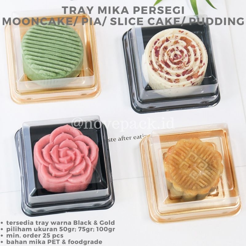 Jual (BLACK 50 PCS) TRAY MIKA PERSEGI/ BOX MIKA PERSEGI/ MIKA PERSEGI ...