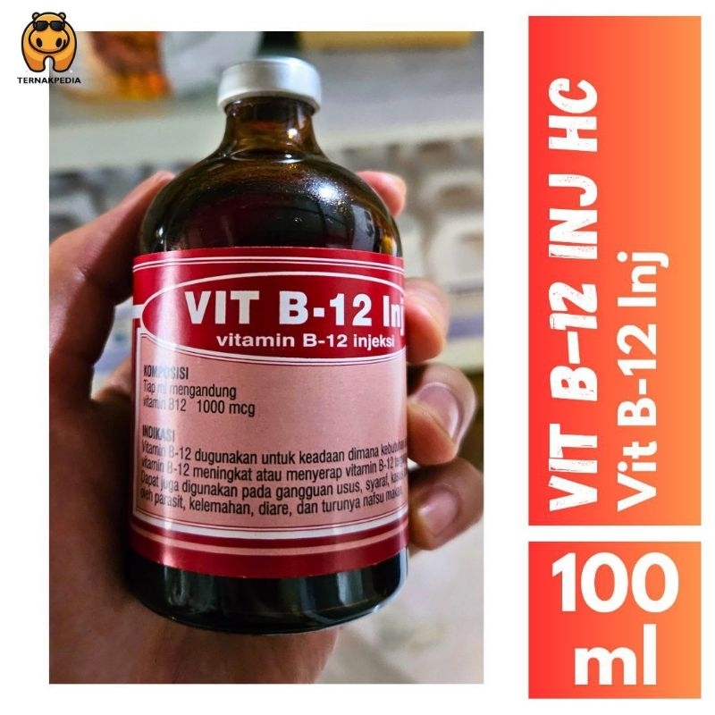 Jual Vit B12 Injeksi 100 ml - Vit B12 Ternak - Vit B12 Untuk Menambah ...