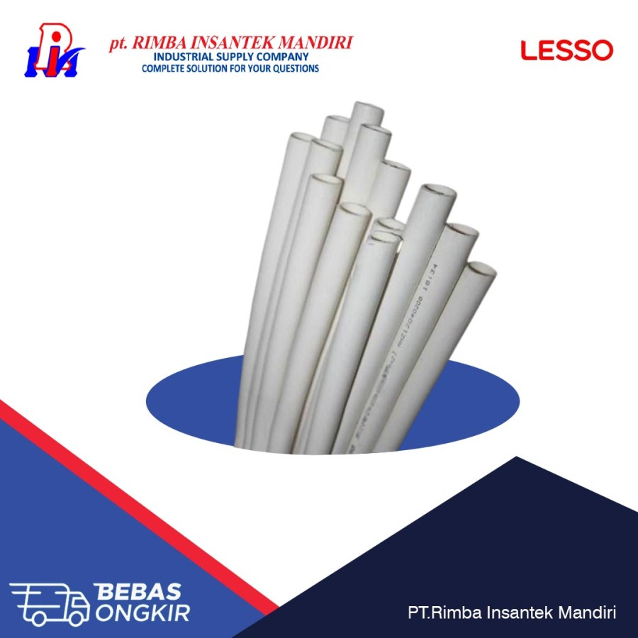 Jual PIpa PVC Conduit Lesso 20mm 1/2" panjang 2,9m Pipa | Shopee Indonesia