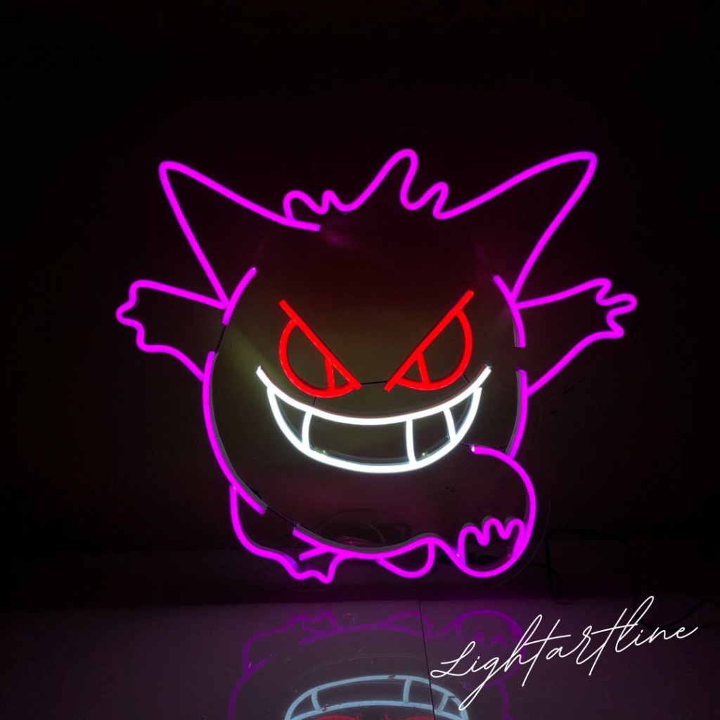 Jual Neon Flex GENGAR - lampu GENGAR - Neon Sign dengan Logo GENGAR ...