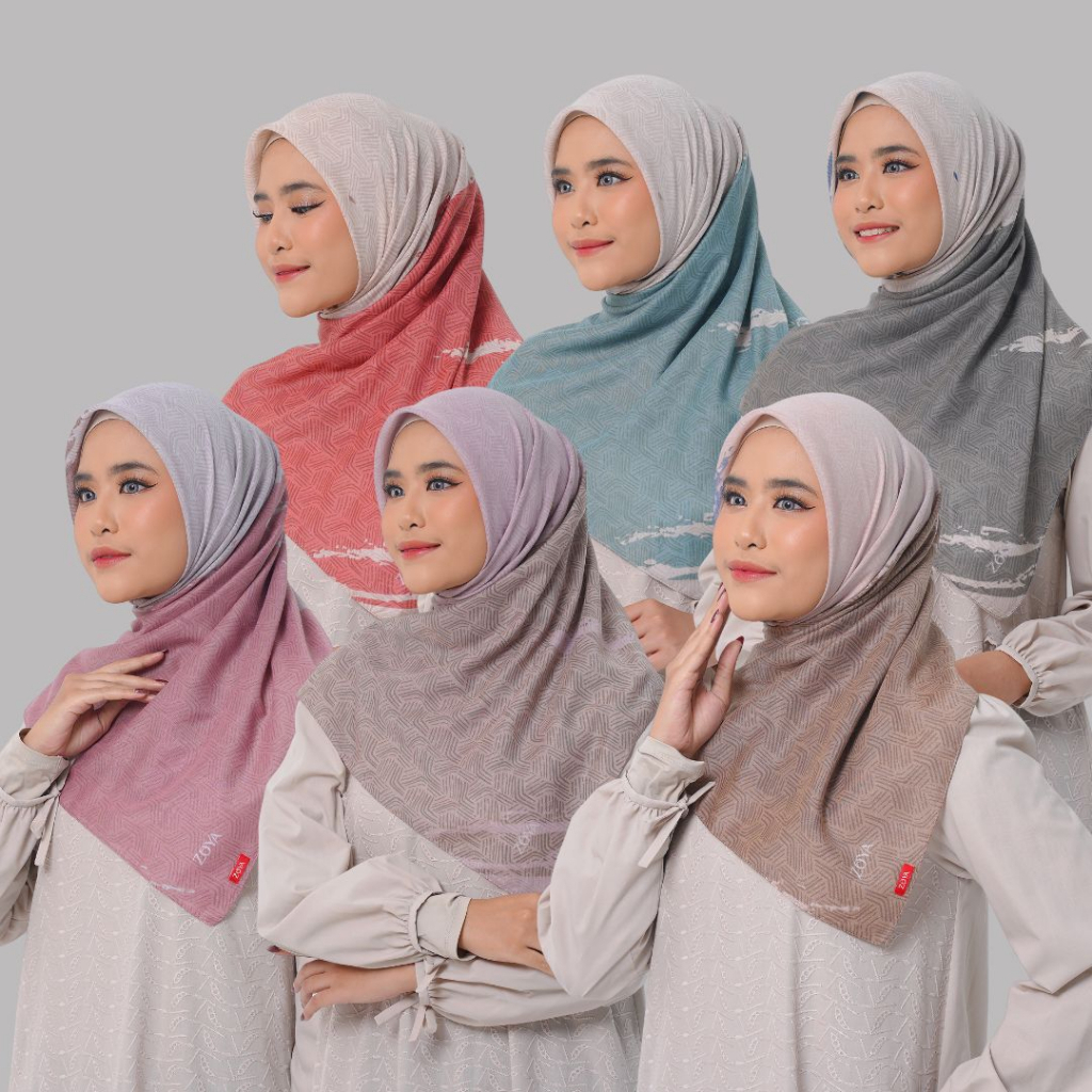 Jual Zoya Imazi Scarf - Kerudung Hijab Segiempat Motif - Bahan Voal ...