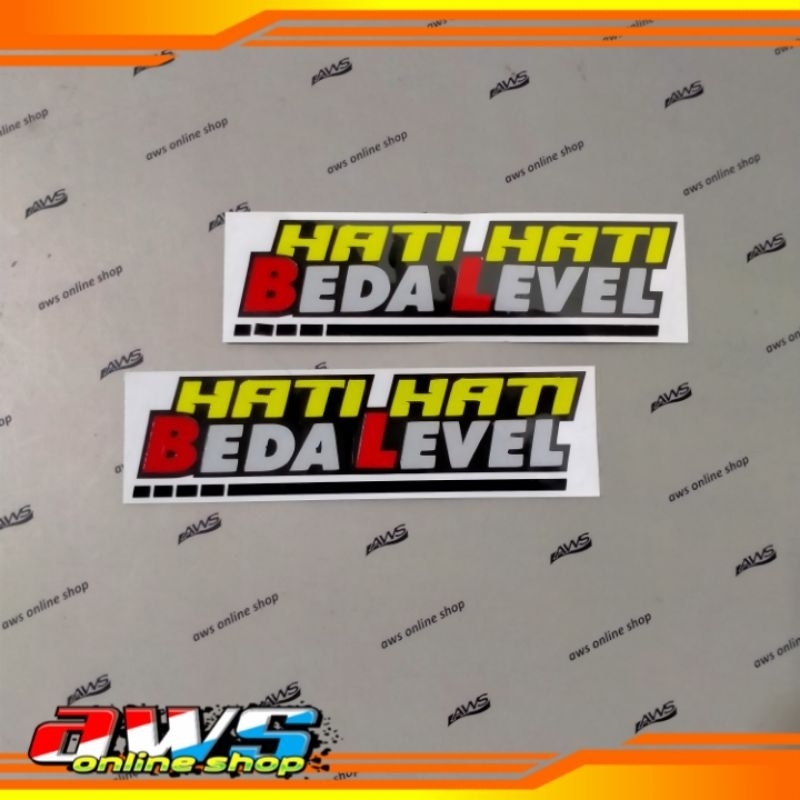 Jual Sticker Hati-hati Beda Level | Shopee Indonesia