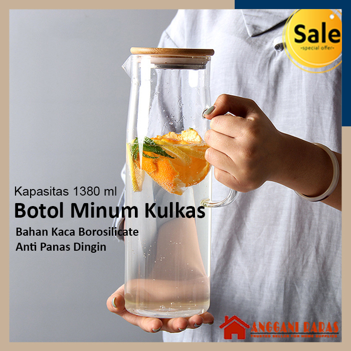 Jual Teko Pitcher Kaca Pitcher Set Ukuran 1.3 Liter Tahan Panas Dingin ...