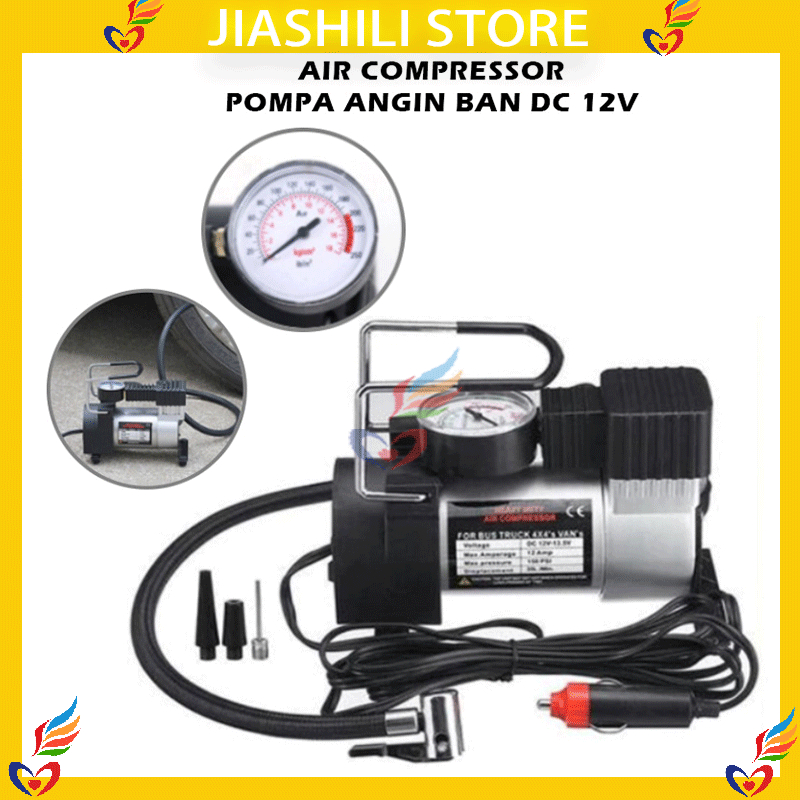 Jual Jiashili Paket Compressor Mini Listrik Portable pompa angin Ban ...