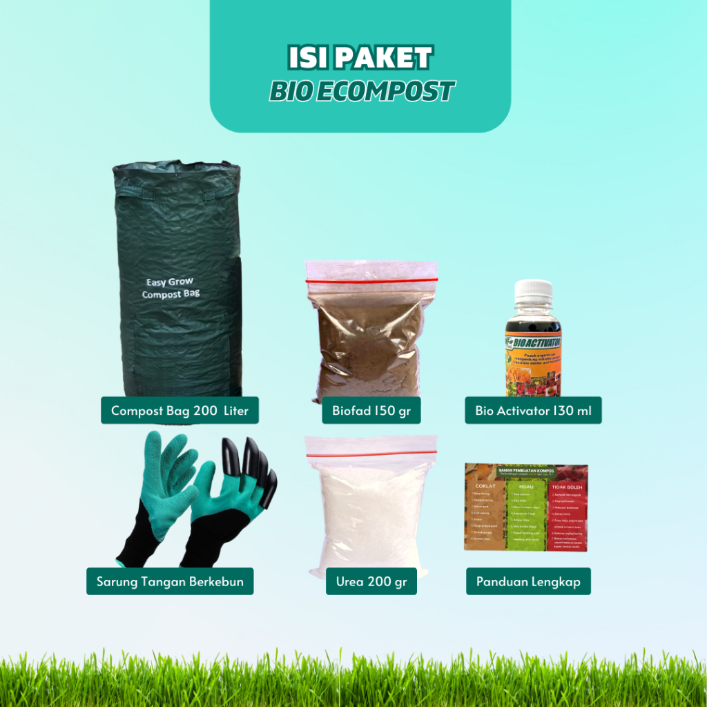 Jual Bio Ecompost 200 Liter Paket Komposter Lengkap Compost Bag Daur ...