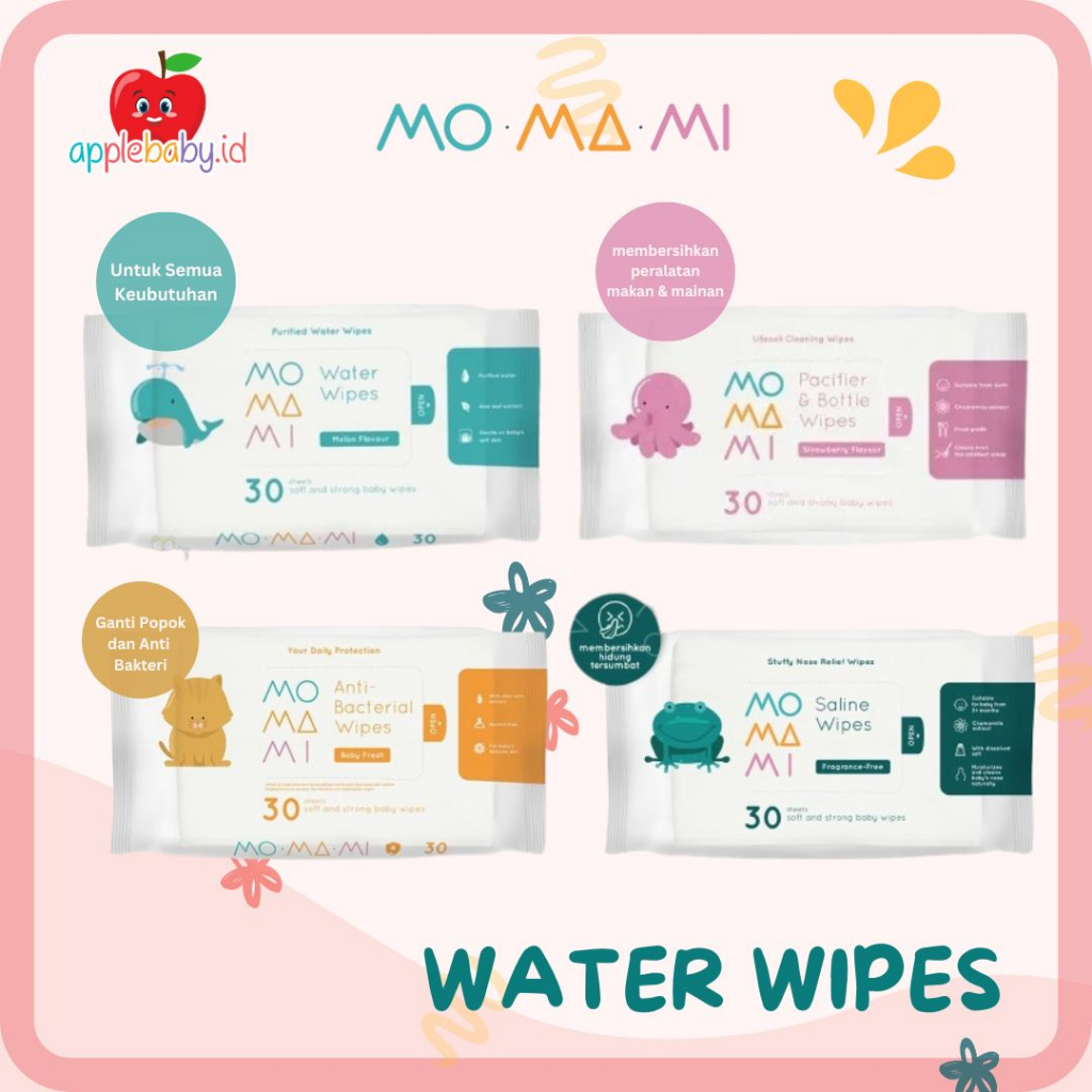 Jual Momami Baby Wipes Tissue Basah Bayi Momami Baby Water Wipes Tisu ...