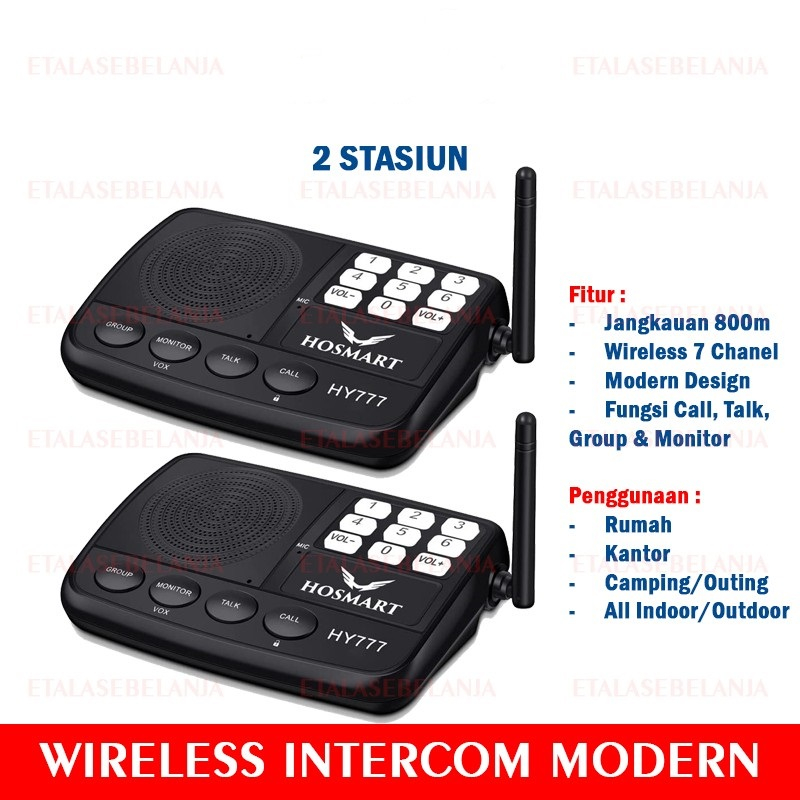 Jual WIRELESS INTERCOM LONG RANGE - PAKET 2 STASIUN - Jarak Bisa Sampai ...