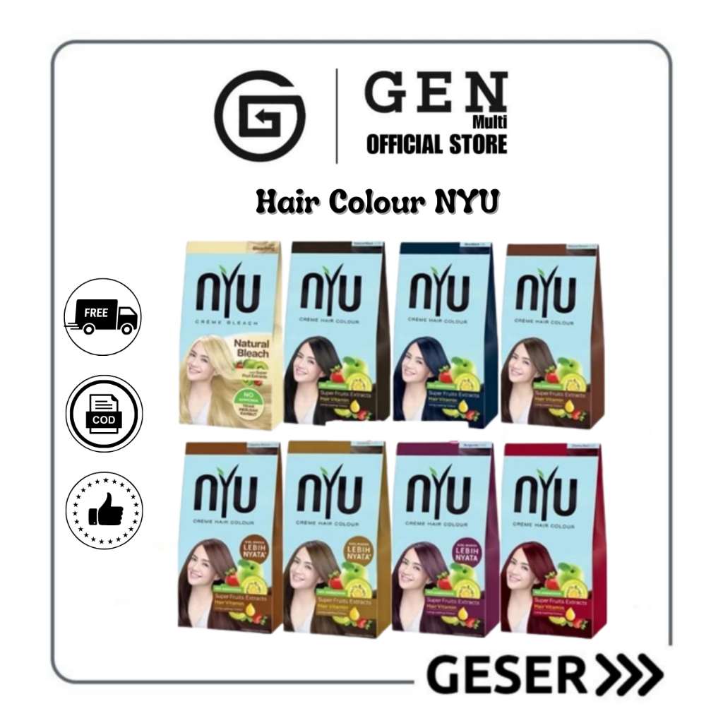 Jual GEN - [BPOM] NYU Hair Color / Semir Rambut Bleaching / Perwarna ...
