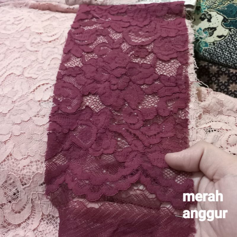 Jual Kain Brokat brukat meteran broklat bruklat NYLON COTTON LACE ...