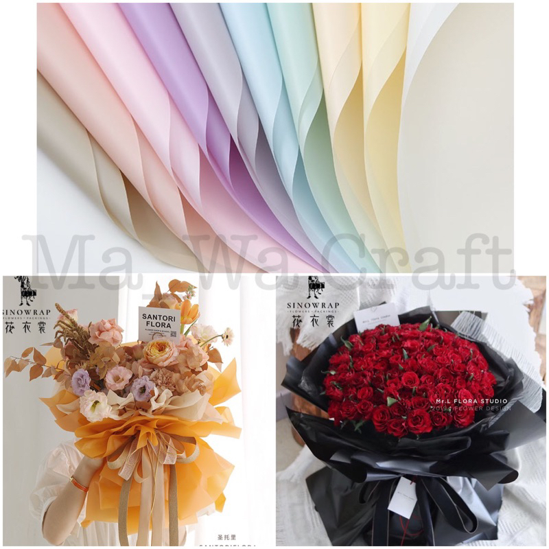 Jual kertas bunga polos kertas cellophane polos | Shopee Indonesia