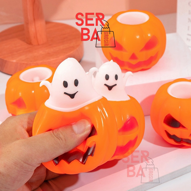 Jual Mainan Squishy Labu Pumpkin Pop it Karet Silikon Balon Silicone ...