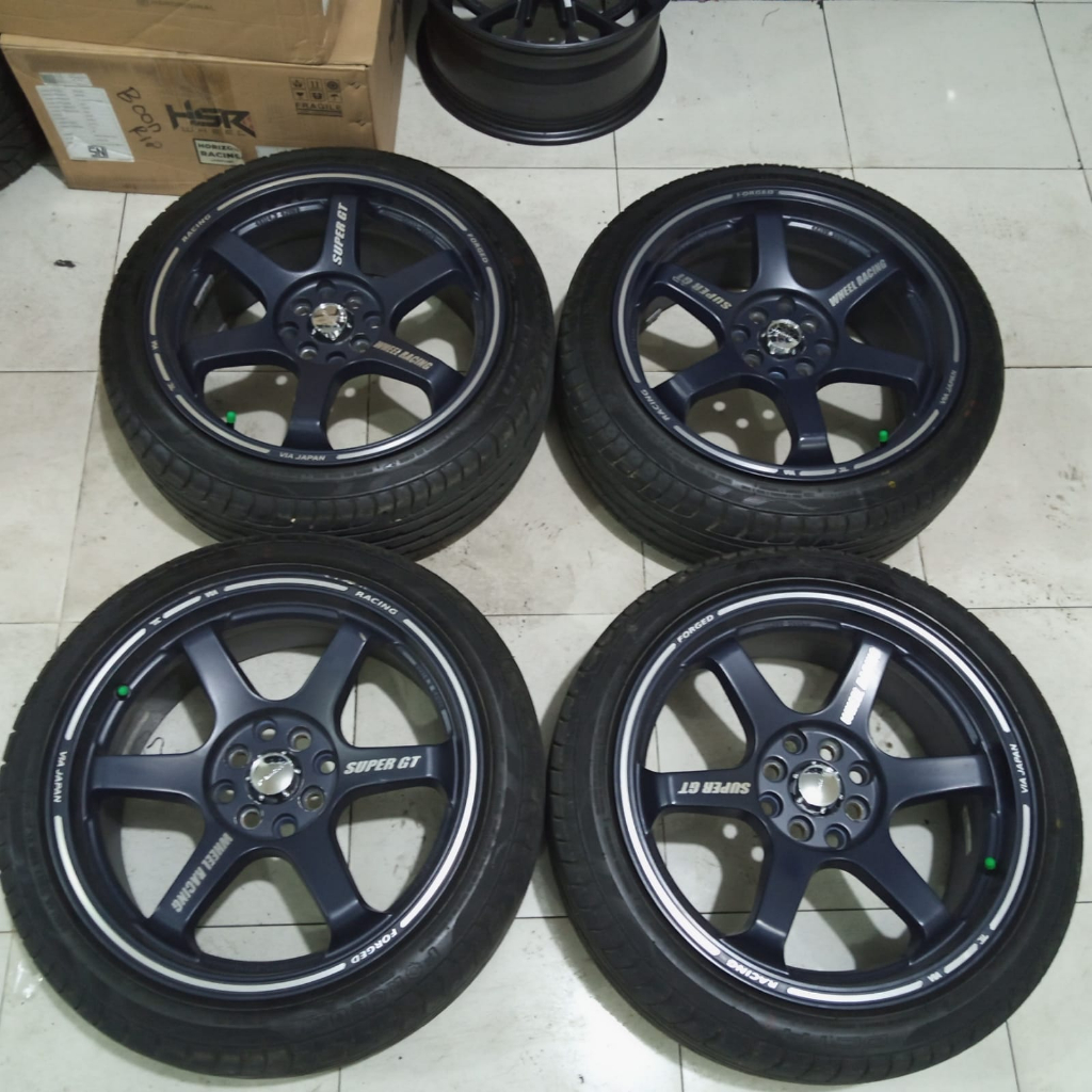 Jual Velg Mobil Jdm Te37 Bekas Ring 17x7,5 Pcd 4x100 4x114 Blue + Ban ...