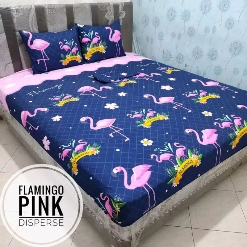 Jual SPREI FLAMINGO 180x200 GRATIS 2SARBAN 1SARGUL BAHAN DISPERSE ...
