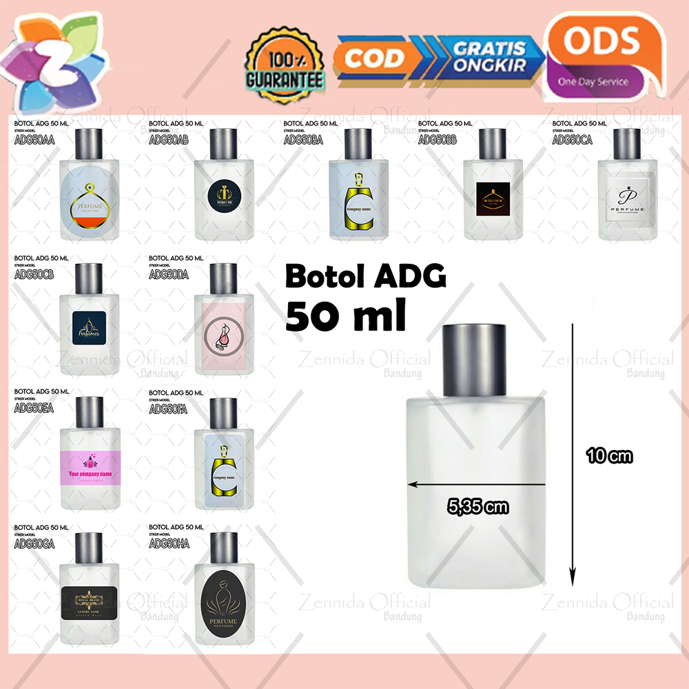 Jual Stiker Botol Parfum ADG 50 ml Parfume Sticker Label Custom Aqua ...