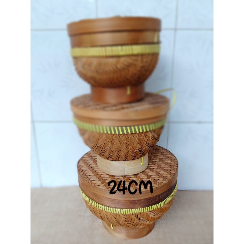 Jual Wakul Bambu + Tutup Cetheng Bambu Bakul Nasi | Shopee Indonesia