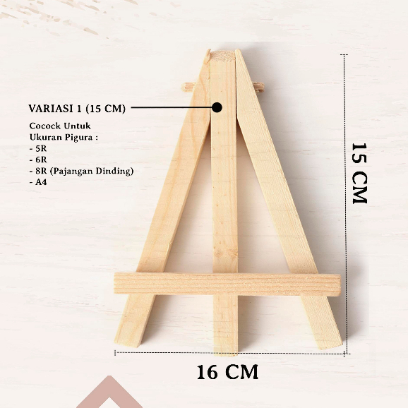 Jual Stand Kayu Wooden Easel - Stand Pigura Kayu Jati Belanda | Shopee ...