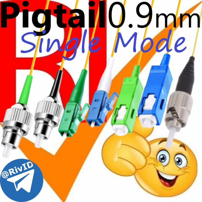 Jual RIV Pigtail FC LC SC APC UPC ST FO/Fiber Optic 0.9mm 2mm 1.5M ...