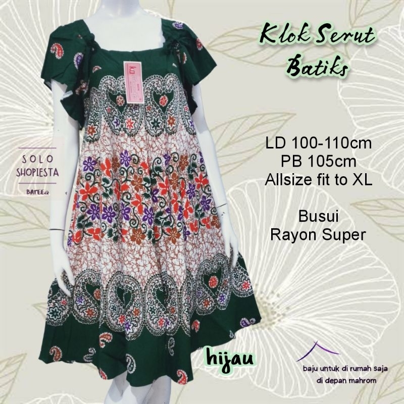 Jual Daster Klok Serut Batik Kencana Ayu Homedress Cantik Payung ...