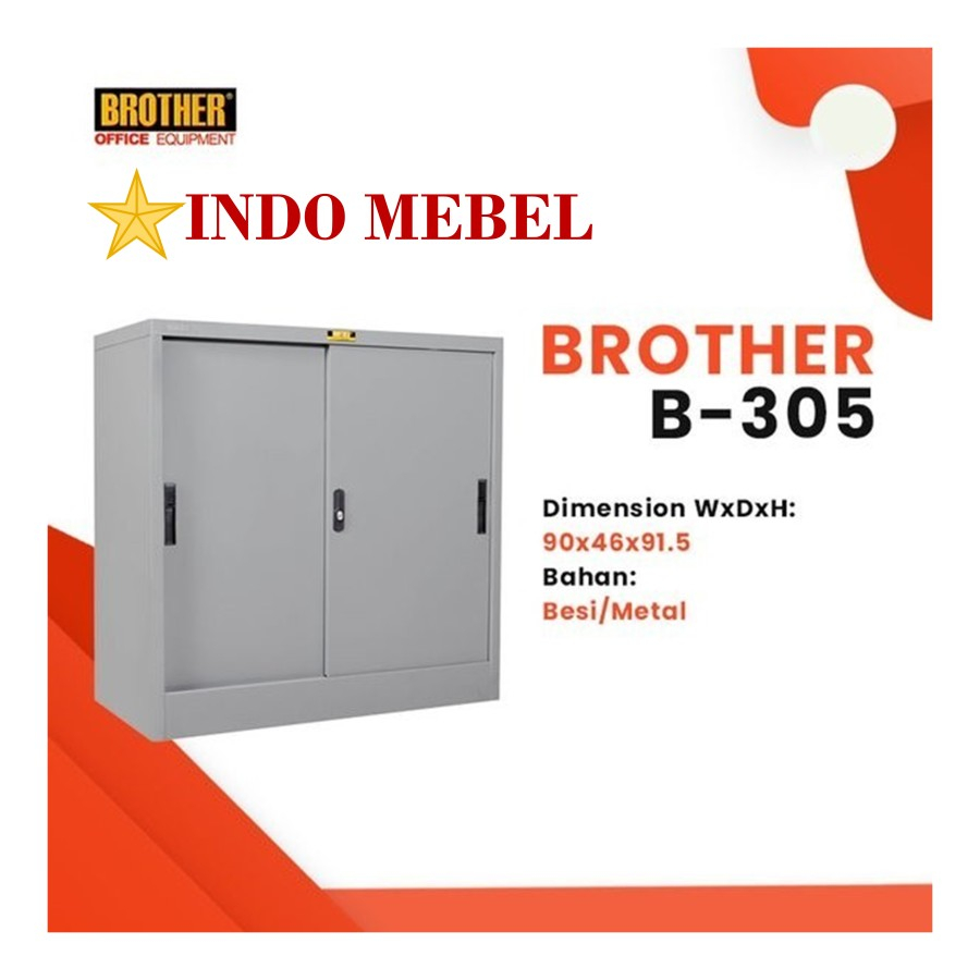 Jual Lemari Arsip Besi Rendah Brother B305 Sliding Cabinet File 1/2 ...
