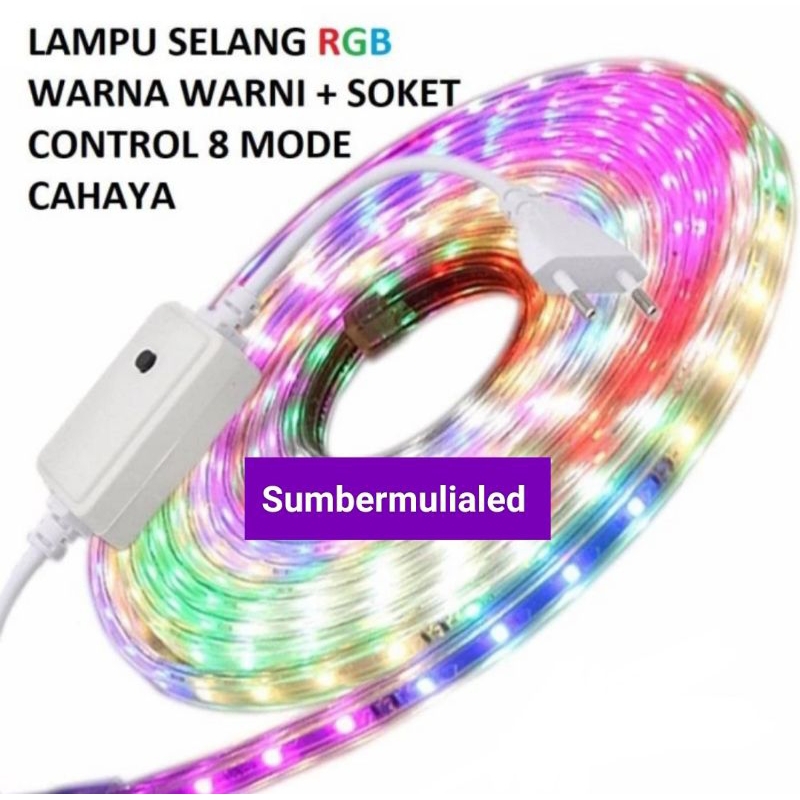 Jual LAMPU LED STRIP SELANG WARNA WARNI / RGB / MERAH PUTIH 3528 2835 ...