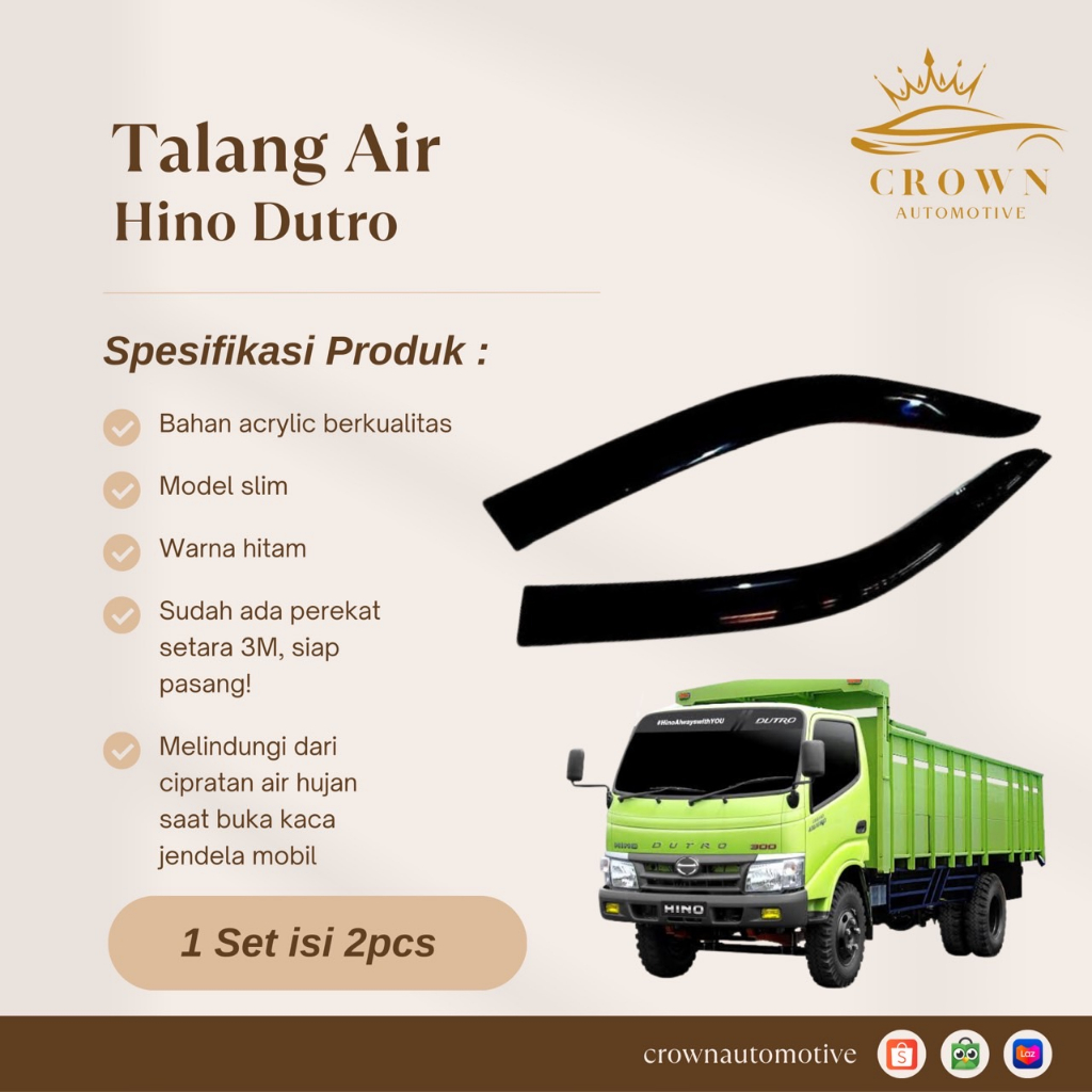 Jual Talang Air Truk Hino Dutro Slim 2 Pintu | Shopee Indonesia