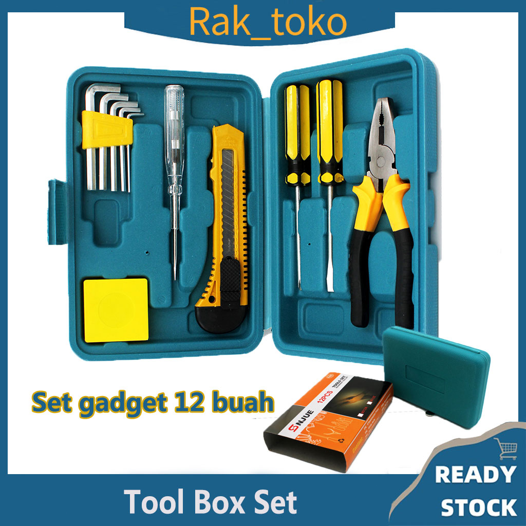 Jual Set Alat Kit 12 Pcs Tools Set Tool Kit Set Mobil Car Kendaraan ...