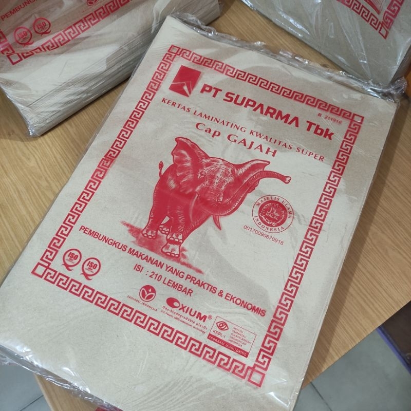 Jual Kertas Bungkus Gajah Merah (isi 210 lembar) 28 x 38 cm | Shopee ...