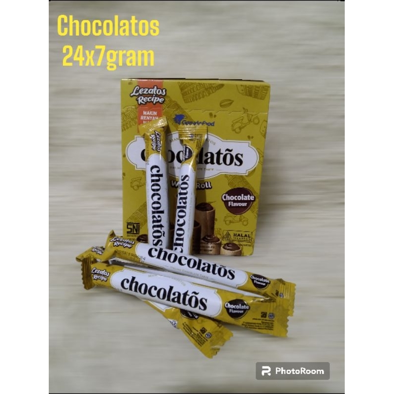 Jual chocolatos wafer roll/ wafer roll rasa coklat/ cokolatos ...