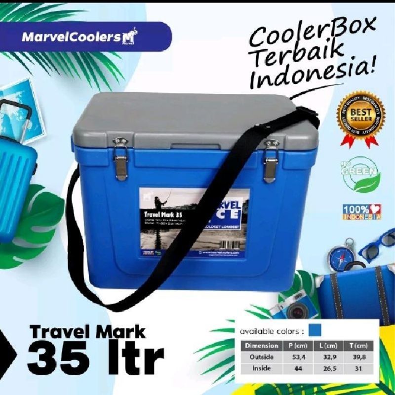 Jual Coolerbox marvel 35L Travel Mark / Cooler Box / Ice Box Marvel ...