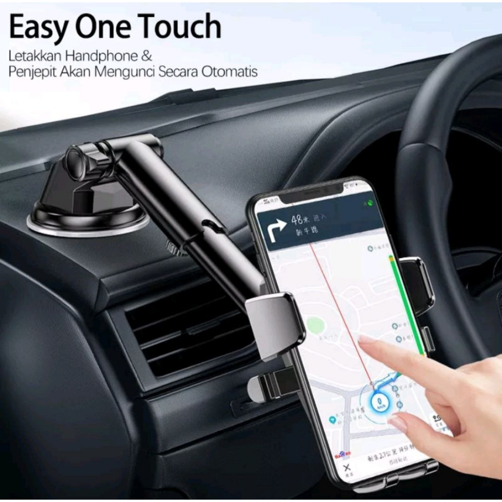 Jual Car Holder 3in1 Universal HP Mobil Automatic Lock Kaca Dashboard ...